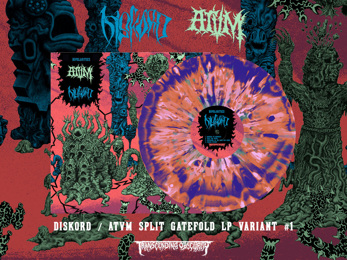 Diskord / Atvm Split Release Gatefold LP with Metallic Effect and UV ...